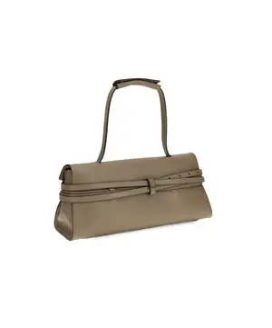 Moschino Tie Detailed Shoulder Bag - Gray