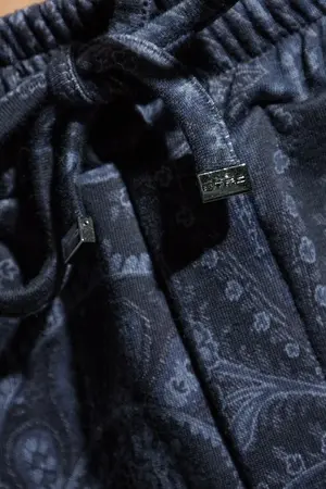 Etro Patterned Drawstring Sweatpants - Black