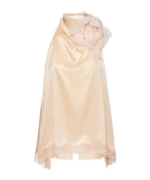 Magda Butrym Halterneck Lace-trim Top - Orange