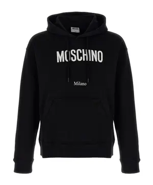 Moschino Print Drawstring Hoodie