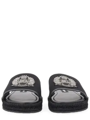 Dolce & Gabbana Crest Slide Sandals