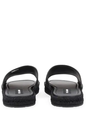 Dolce & Gabbana Crest Slide Sandals