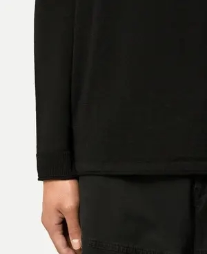 Stone Island Logo Patch Crewneck Jumper - Black
