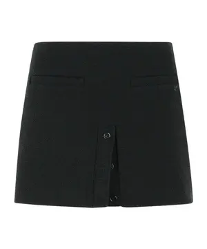 COURREGES Buttoned Tweed Mini Skirt
