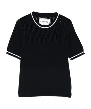 Iceberg Open-knit T-shirt - Blue