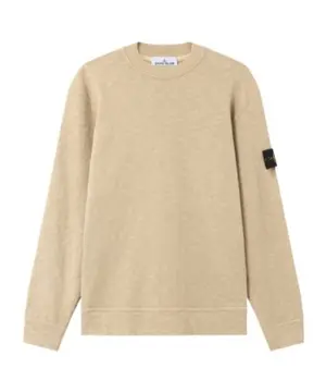 Stone Island Logo-patch Cotton Sweatshirt - Desert