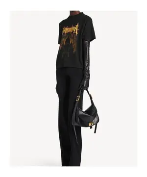 Balenciaga Graphic Printed Crewneck T-shirt - Black