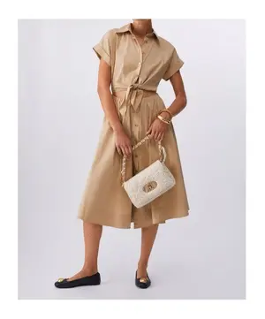 Liu Jo Belted Shirt Dress - Cappuccino