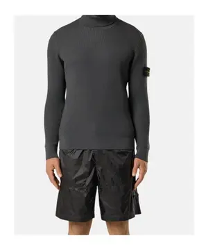 Stone Island Logo Patch Turtleneck Jumper