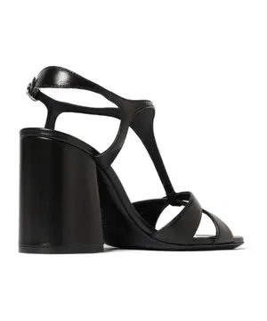 JIMMY CHOO Kesia Leather T-bar Sandals - Black