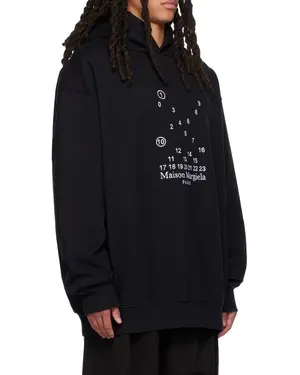 MAISON MARGIELA Logo Print Hoodie - Black