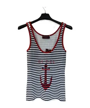 Gucci Striped Sleeveless Top
