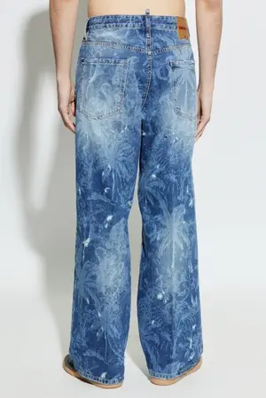Dsquared2 Distressed Baggy Jeans With Logo Detail