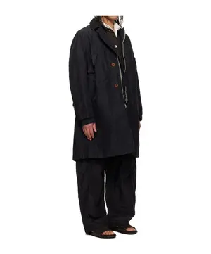 Sacai Pleated Twill Coat