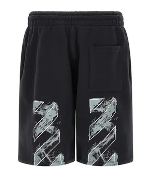 Off-White Paint Diag Skate Bermuda Shorts