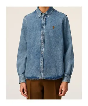Ami Classic Denim Shirt - Blue