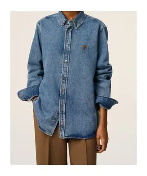 Ami Classic Denim Shirt - Blue