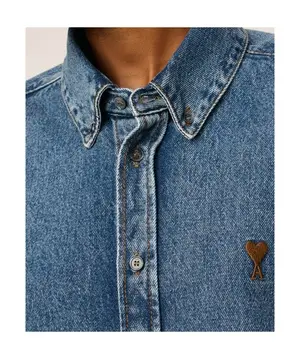 Ami Classic Denim Shirt - Blue