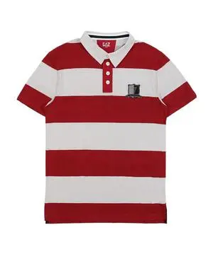 EA7 Logo Patch Polo Shirt - Red