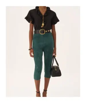 Chloé Short-sleeve Ruffle Top In Crêpe De Chine - Black