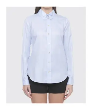 Elisabetta Franchi Embroidered Logo Shirt - Light Blue