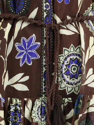 ALEMAIS Jasper Printed Shirt Dress - Chocolate