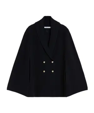 Max Mara Button-up Knit Cape