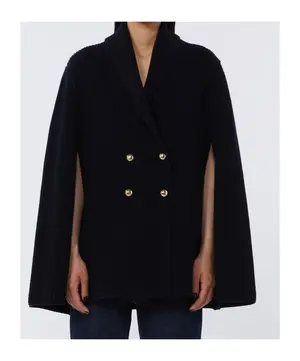 Max Mara Button-up Knit Cape