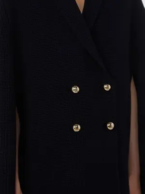 Max Mara Button-up Knit Cape