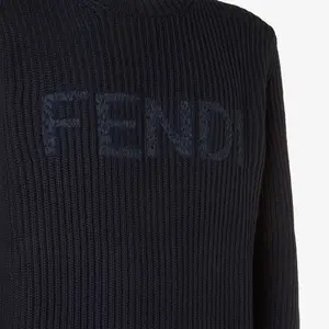 Fendi Embroidered Logo Long-sleeved Sweater