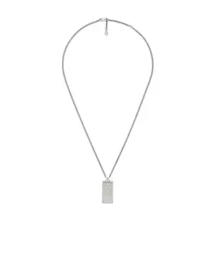 Gucci Engraved Diamante Pendant Necklace