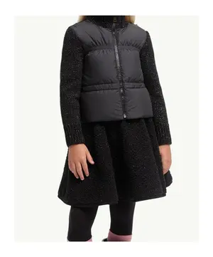 Moncler Padded Metallic Wool Zip-up Cardigan