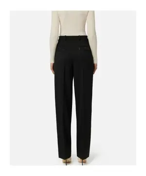 Elisabetta Franchi Pleat Detailed Straight-leg Trousers - Black