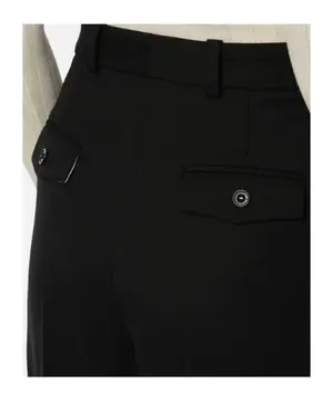 Elisabetta Franchi Pleat Detailed Straight-leg Trousers - Black