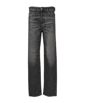 DIESEL® Logo Patch Jeans - Black
