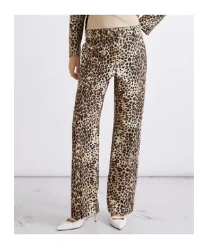 Marella Linen-blend Basketweave Trousers