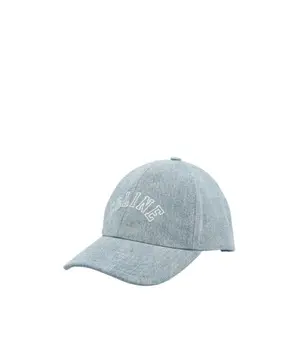 Celine Baseball Cap With Logo Detail - Gray