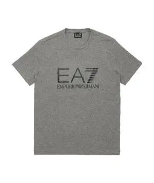 EA7 Logo Crew-neck T-shirt - Gray