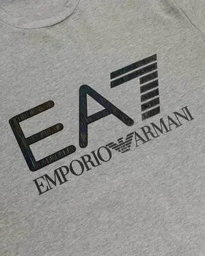 EA7 Logo Crew-neck T-shirt - Gray