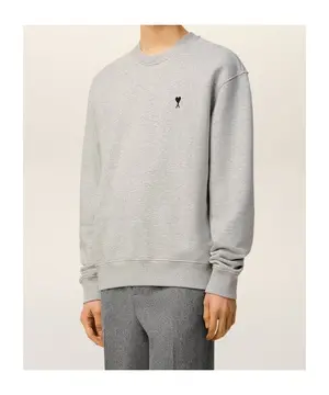 AMI Paris De Coeur Sweatshirt - Heather Ash