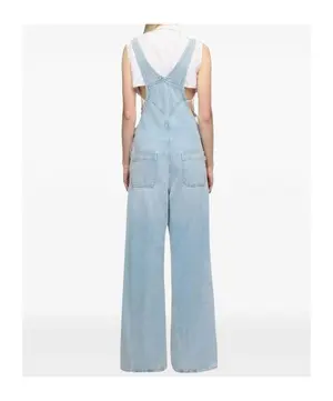 7 For All Mankind Denim Bib Pocket Jumpsuit