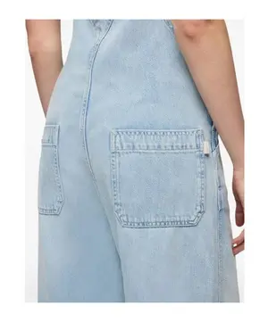 7 For All Mankind Denim Bib Pocket Jumpsuit
