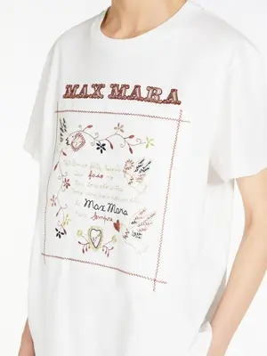 Max Mara Embroidered Slogan T-shirt