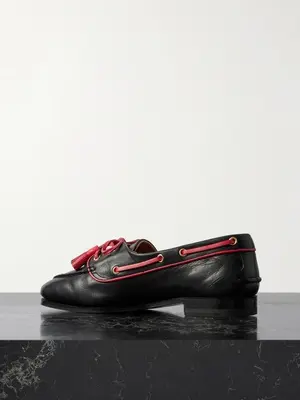 Bally Pavlin Leather Boat Shoes With Tassel Detail