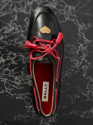 Bally Pavlin Leather Boat Shoes With Tassel Detail