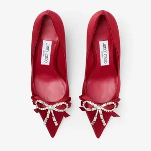 JIMMY CHOO Pointed-toe High Heels With Crystal Bow