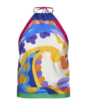 Etro Paisley Print Self-tie Halter Top - Multicolor