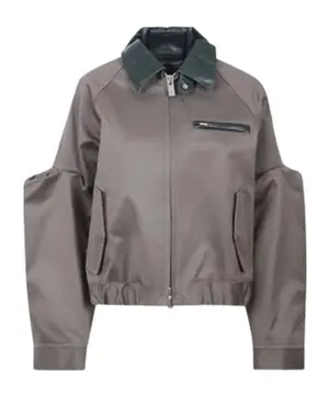 Sacai Leather-collar Shirt Jacket