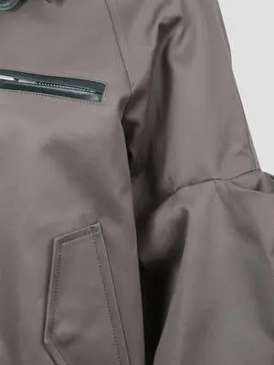Sacai Leather-collar Shirt Jacket