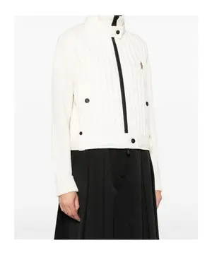 Moncler High Neck Quilted Cardigan
